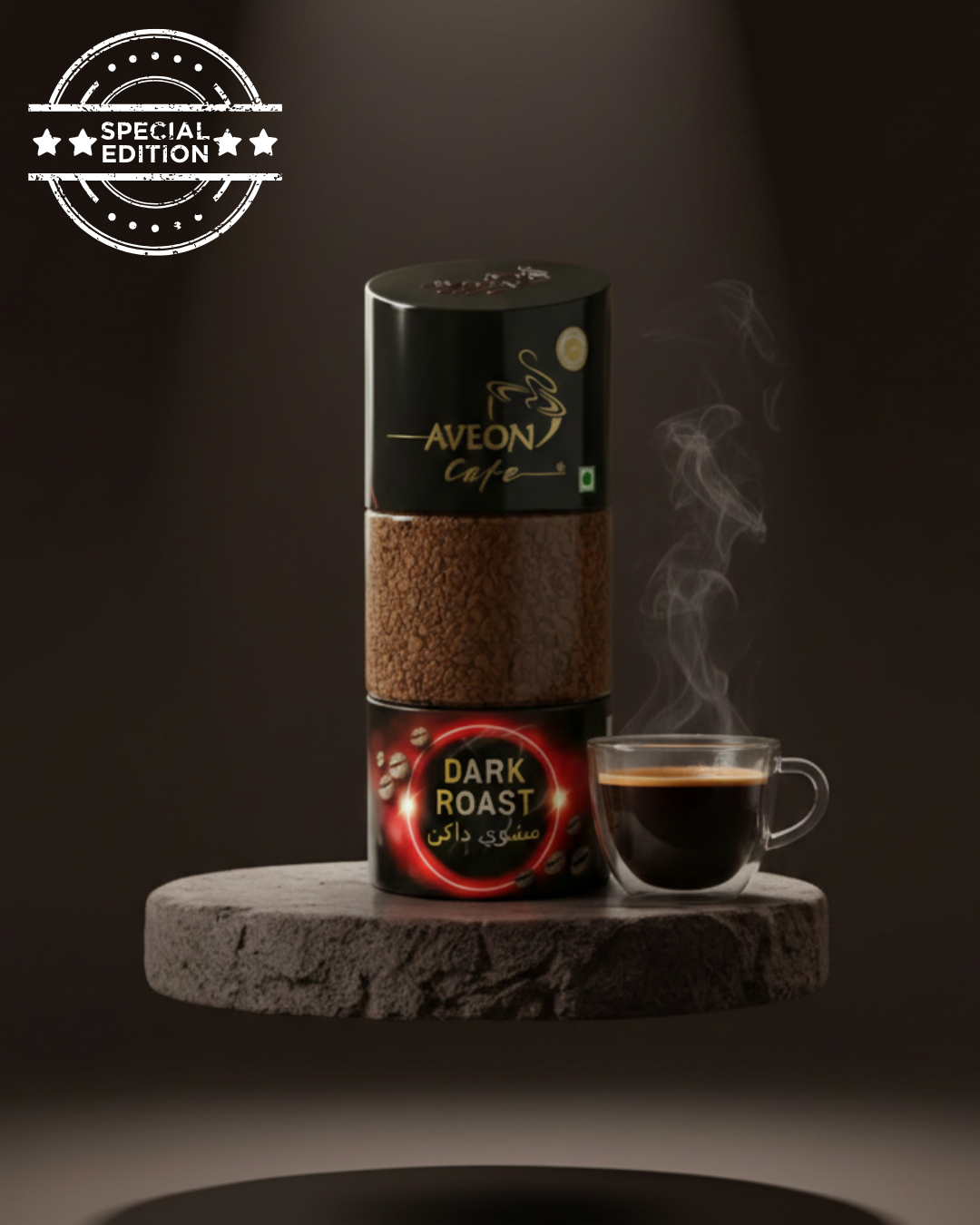 Dark Roast 100gm Freeze Dried Instant Coffee Jar – Aveon Cafe