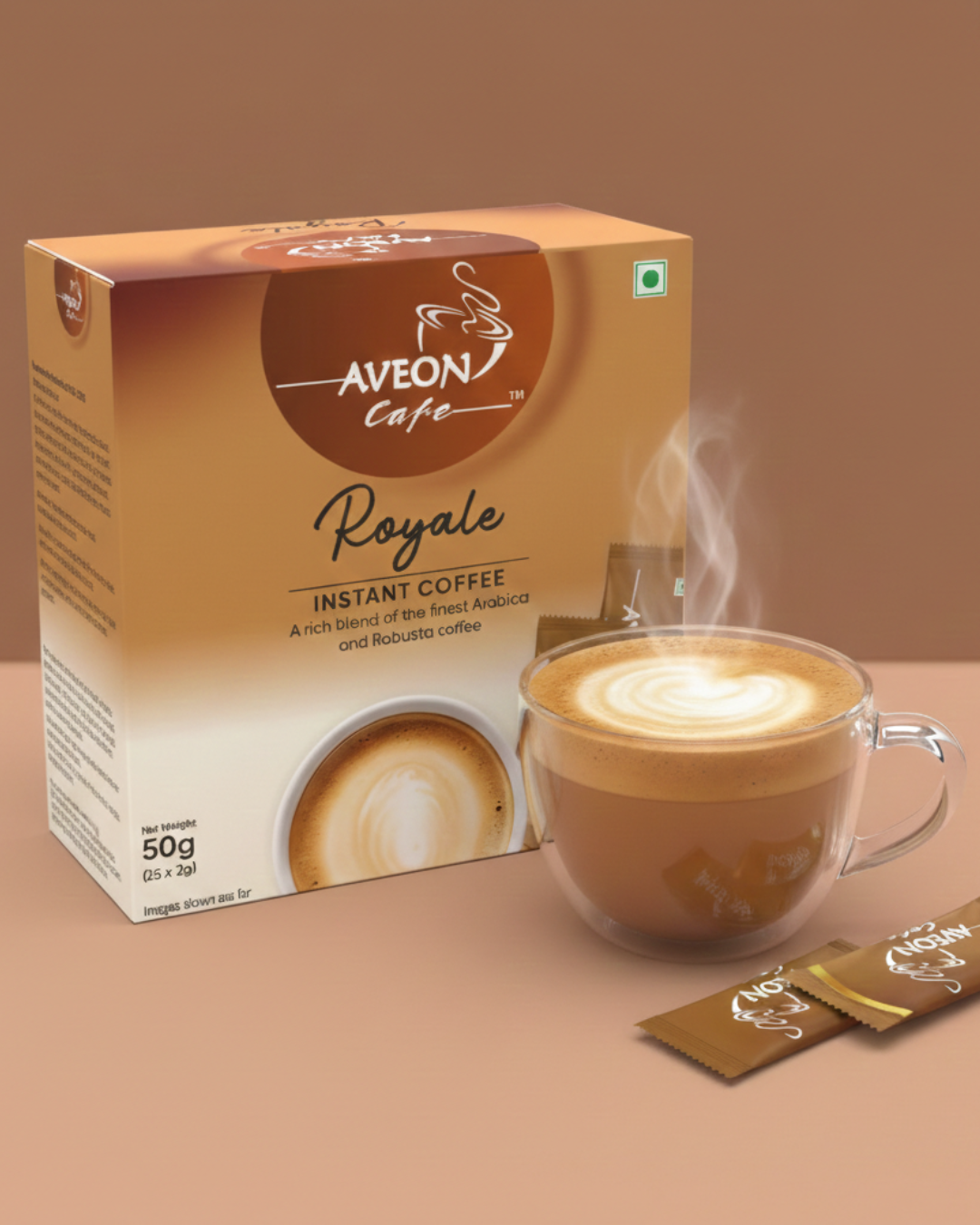 Royale Instant Coffee 25 Sachets - 50g Monocarton – Aveon Cafe